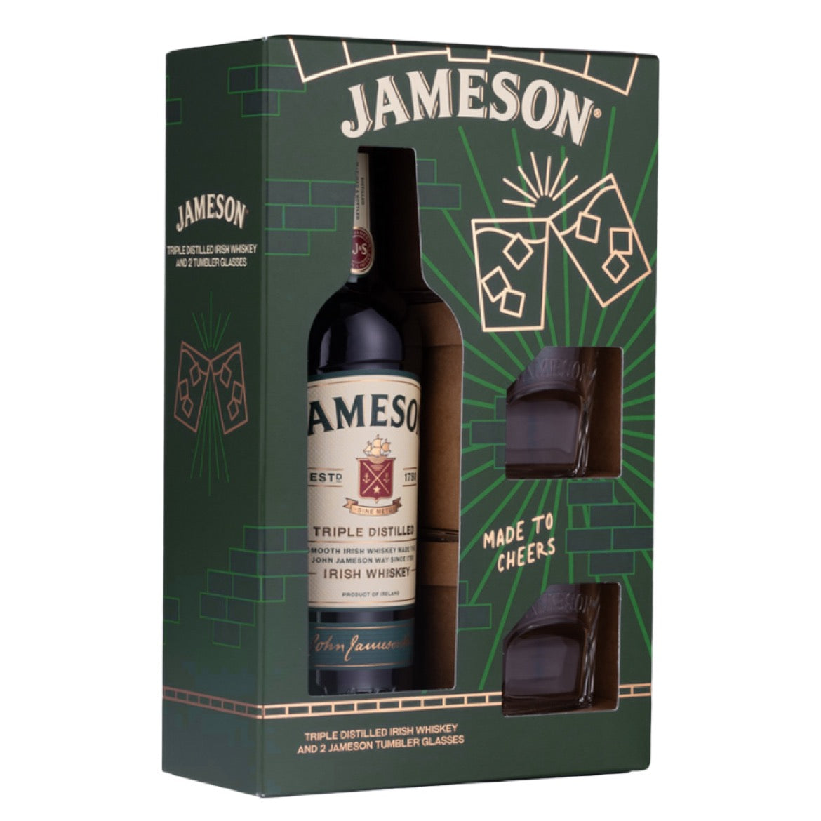 Jameson Irish Whisky & 2 Highball Glasses Gift Pack 700ml – Bains Liquor