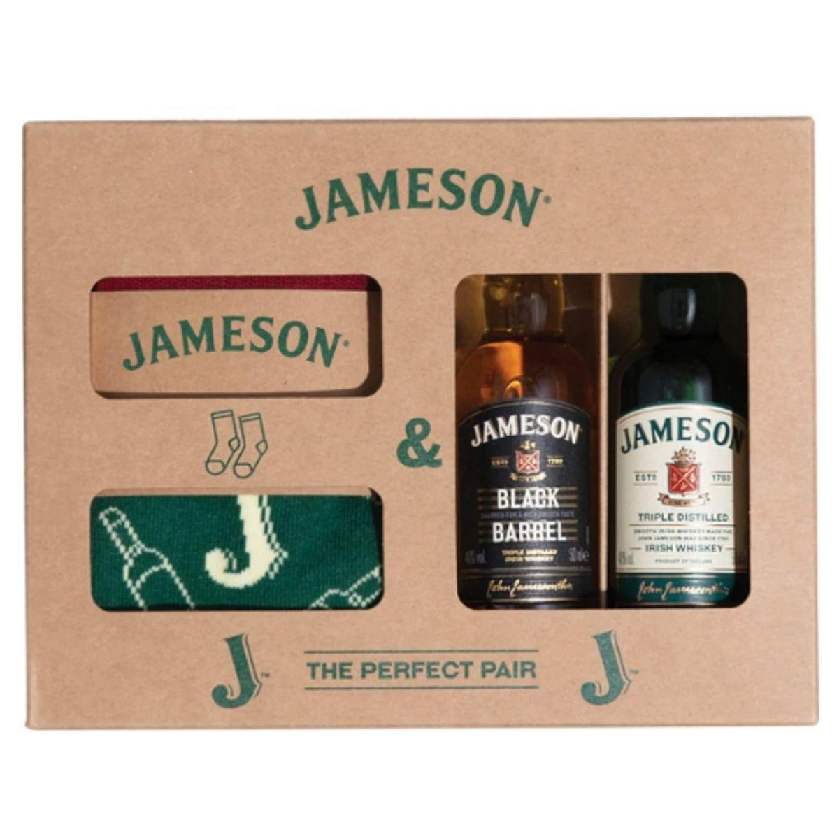 Jameson Original 50ml, Black Barrel 50ml and Socks Gift Pack – Bains Liquor