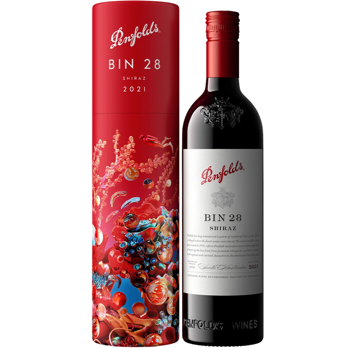 Penfolds Bin 28 Shiraz Deep Sea Gift Box 750ml – Bains Liquor